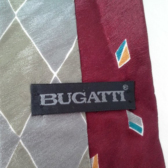 Bugatti | Accessories | Bugatti Mens Tie 375inx54in Short Rust Red Blue ...